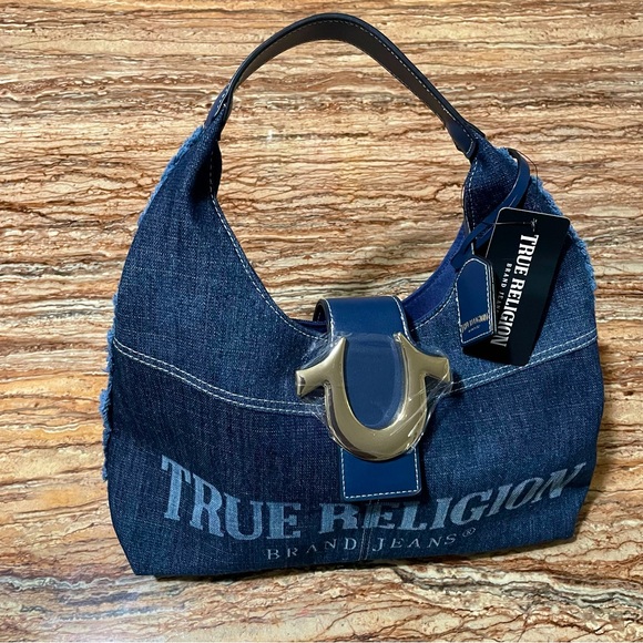 True Religion | Bags | True Religion Bag Blue Denim Hobo Shoulder Bag ...